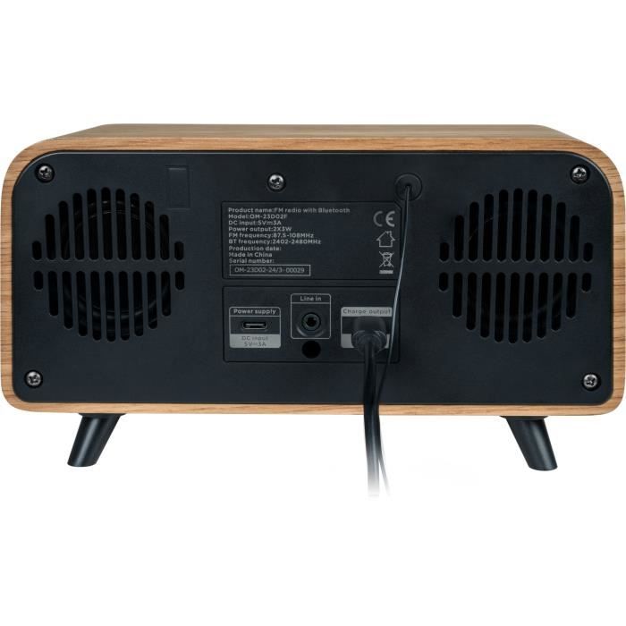 Radio-réveil Bluetooth - THOMSON - Vintage Cosy - 30W, Radio FM, Double ...