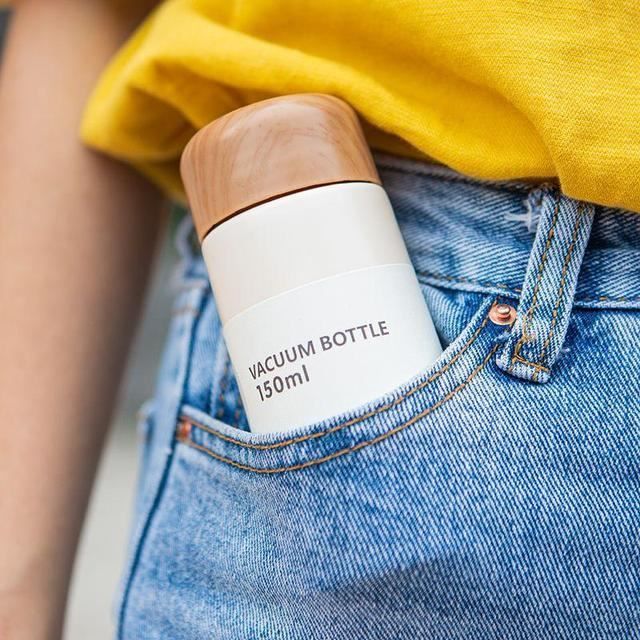 GOURDE BIDON,Bleu-150ml--Mini bouteille Thermos en acier inoxydable 250 ...