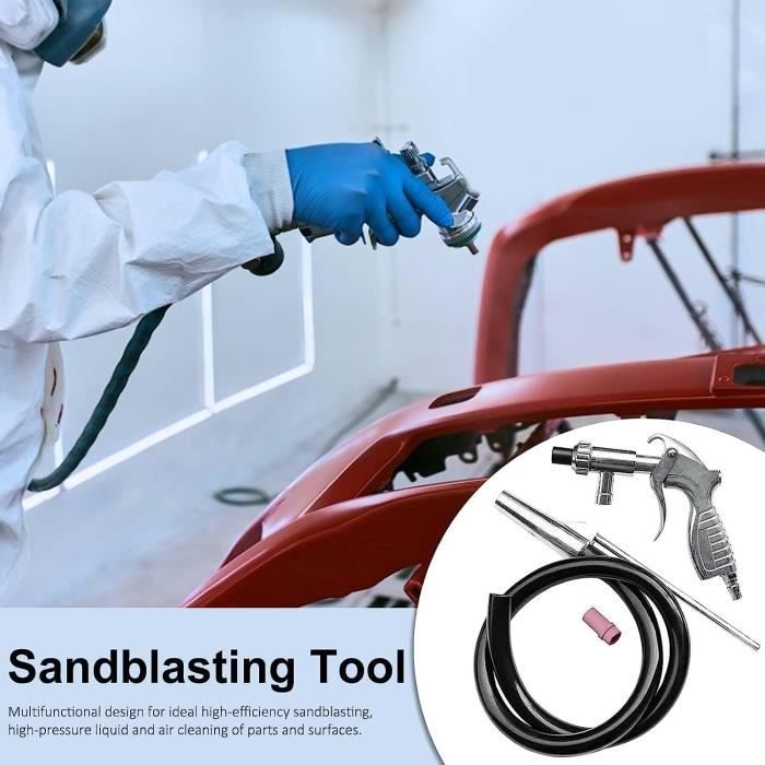 Pistolet Pour Sablage Air Sandblaster À Siphon Outil Métallique Kit Pistolet De Sablage Sableuse ...