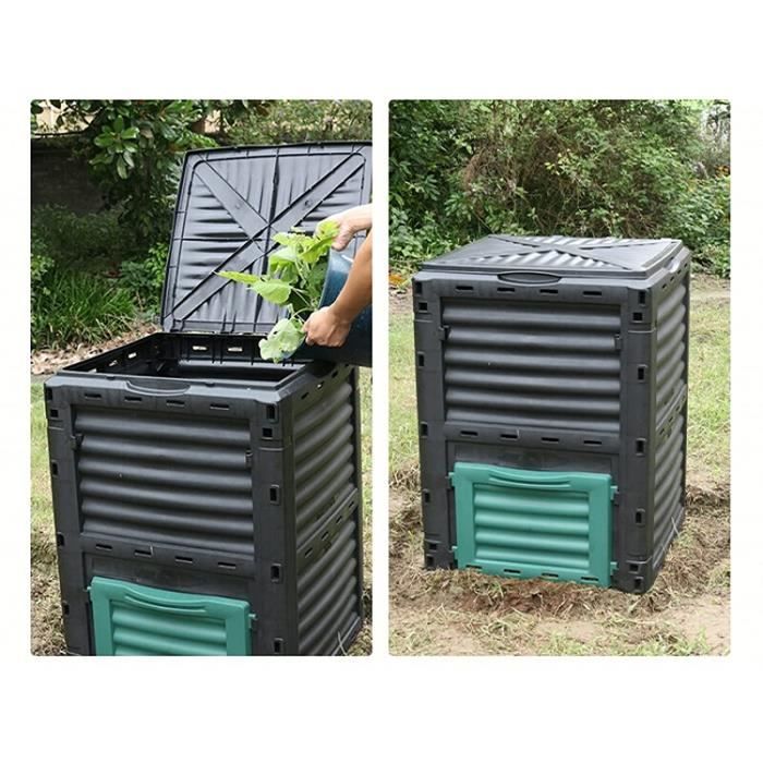 Bac de compost classique, 300L Grand Compost Bin d'extérieur, Bac de ...