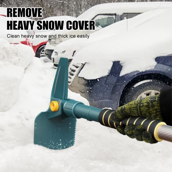 Pelle à Neige - Réglable - Grattoir de Voiture - Manche Télescopique ...