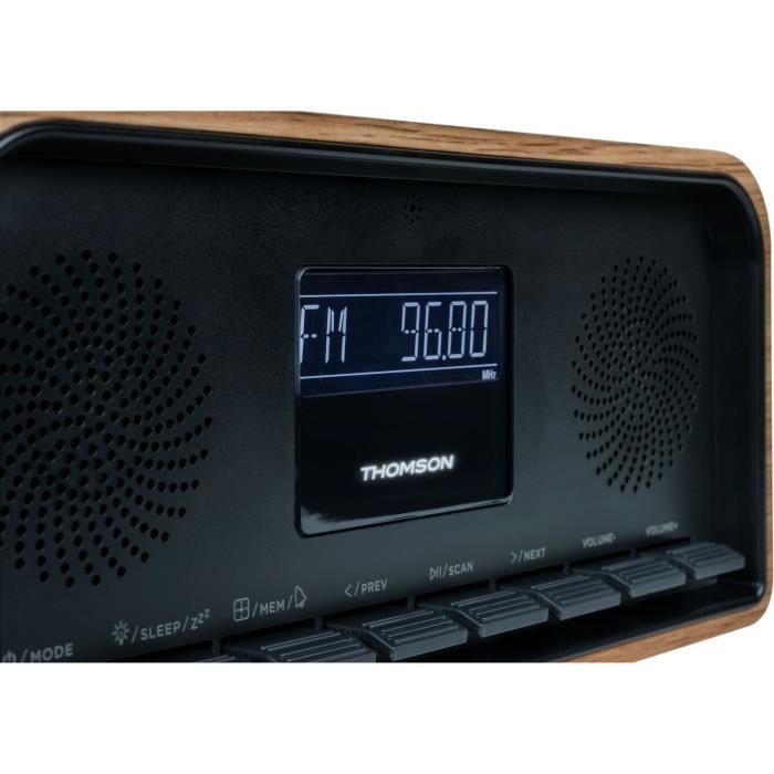 Radio-réveil Bluetooth - THOMSON - Vintage Cosy - 30W, Radio FM, Double ...