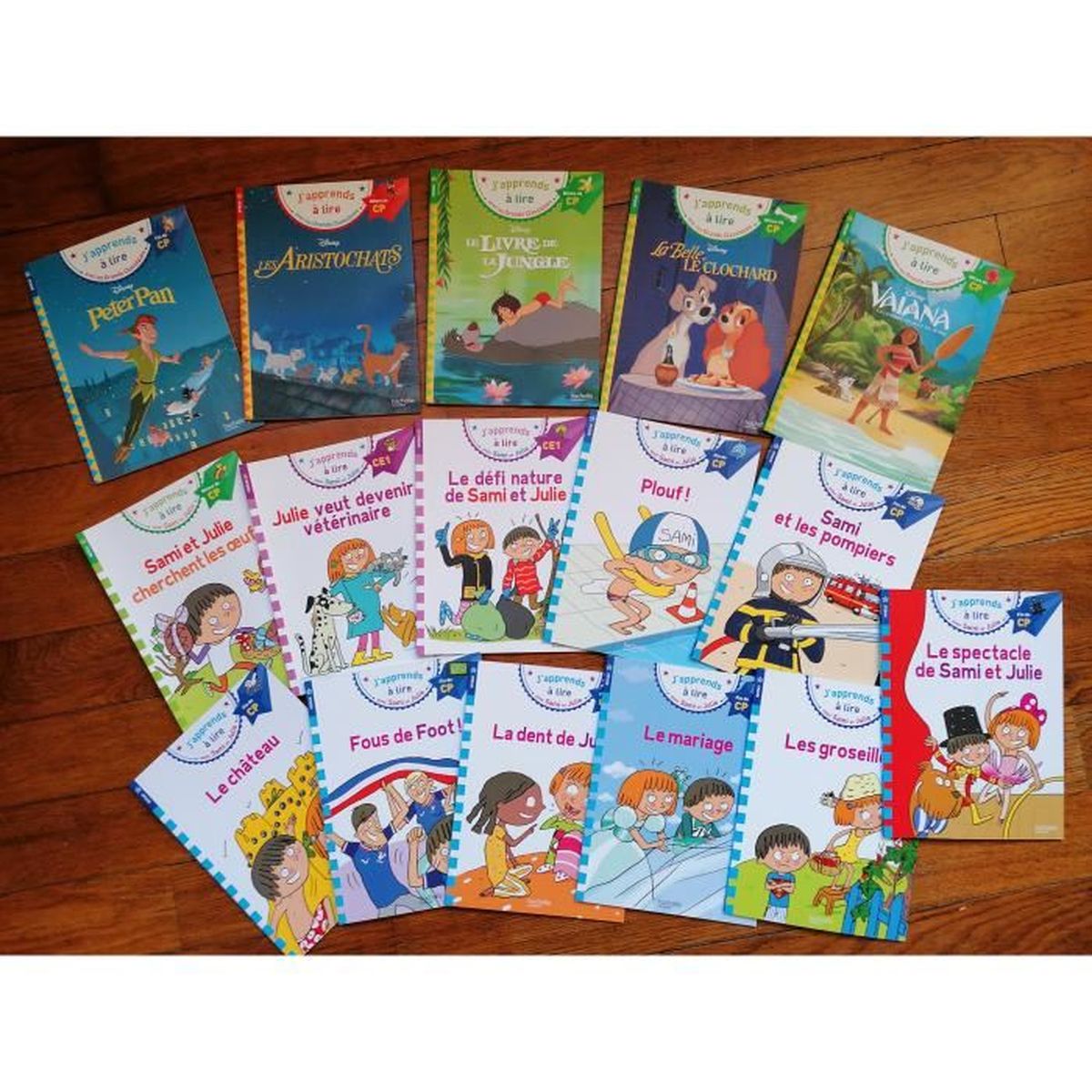 Lot de 16 livres japprends à lire sami et Julie et disney - Cdiscount ...