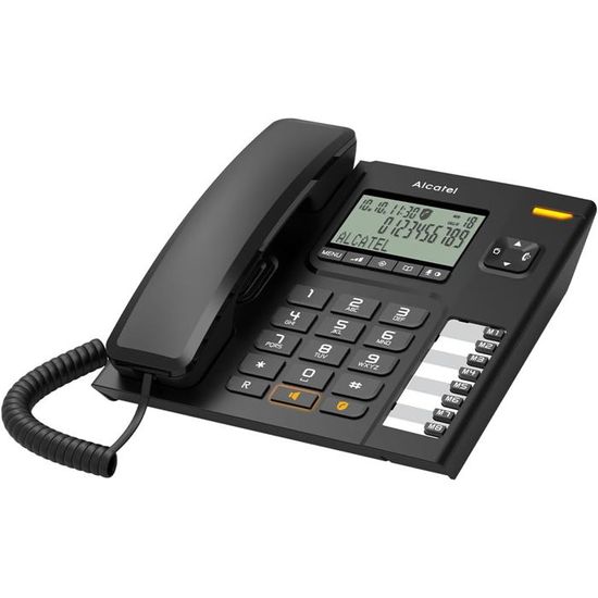 T78-Téléphone Fixe Filaire-Grand Écran Alphanumérique-Mains Libres-Blocage D'Appel-Indicateur ...
