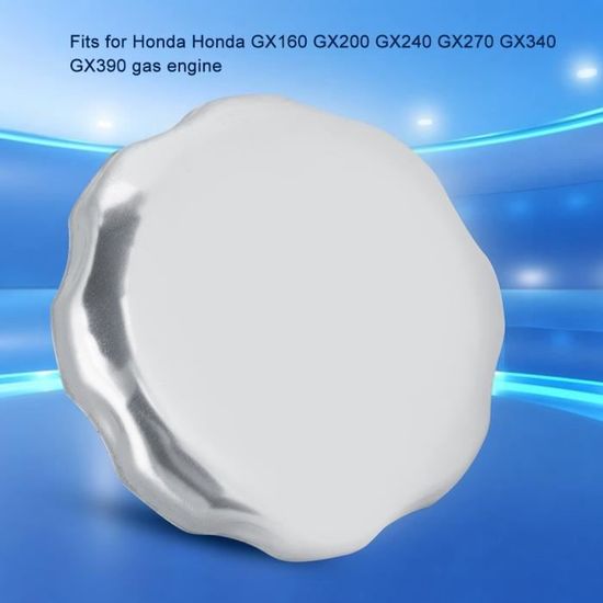 Bouchon de réservoir de carburant chromé pour moteurs Honda GX160 GX200 GX240 GX270 GX340 GX390 ...