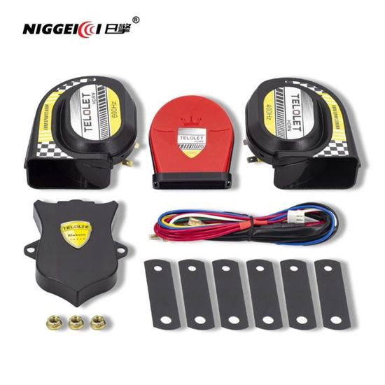 Klaxon musical 12V adapté aux motos, camions et véhicules d'ingénierie ...