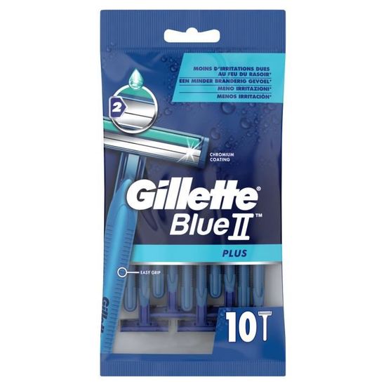 GILLETTE Rasoirs jetable Blue II Plus x10 - Cdiscount Au quotidien