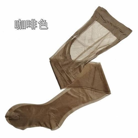 Bas - mis-bas, Collant blanc sexy à entrejambe ouvert, 919- Brown[C3713 ...