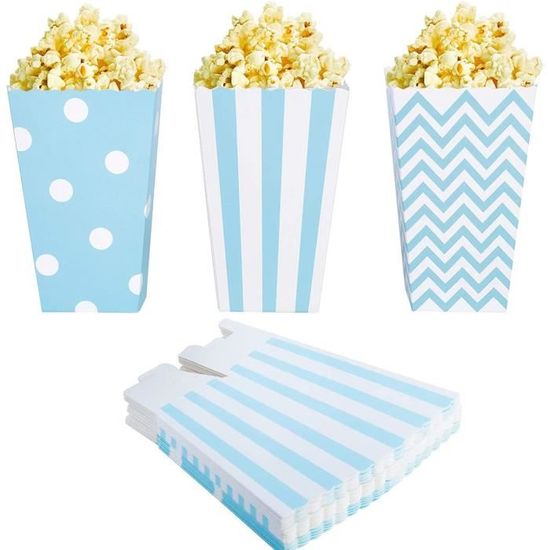 24Pcs Popcorn Boîtes,Boite Pop Corn Bonbons Conteneur,Sacs De Pop-Corn ...