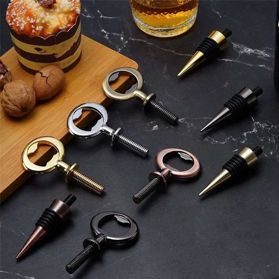SODIAL-20 Pièces Ouvre-Bouteille En Métal et Bouchon à Vin Blanc En ...