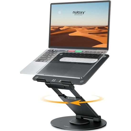 Nulaxy Support télescopique rotatif à 360° pour ordinateur portable ...