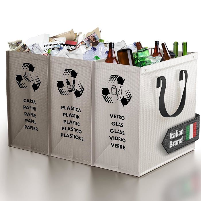 Sac Tri Selectif-Poubelle Tri Selectif 3 Bac Pourle Verre,Le Papier ...