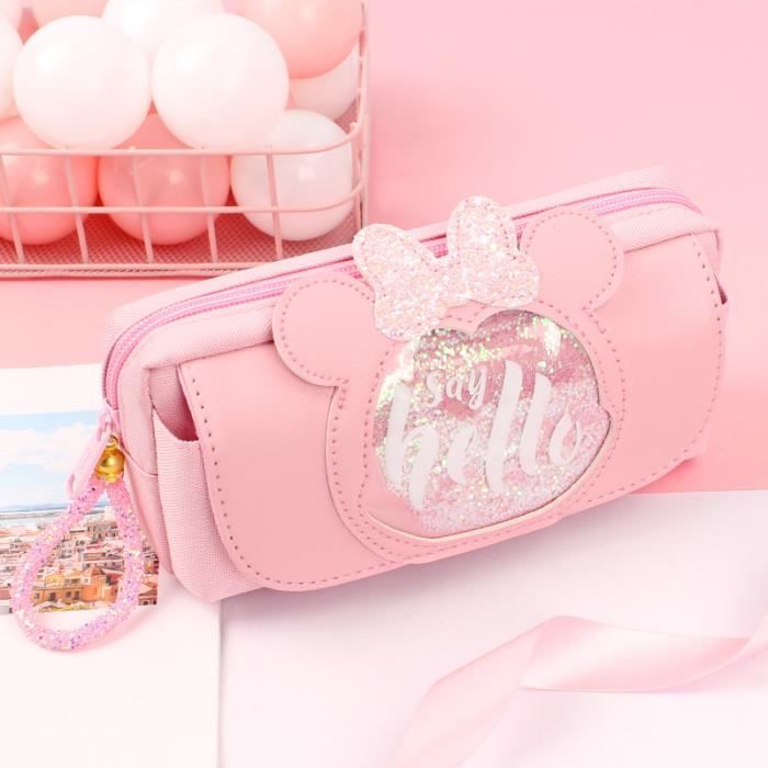 Pink Dites bonjour - Sac À Crayons Grande Capacité Pour Filles, Étui À ...