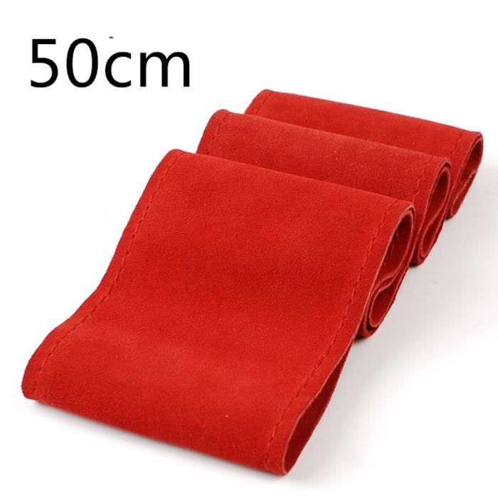 50 cm rouge - Tresse de Volant de Voiture en Daim, Taille Personnalisée ...