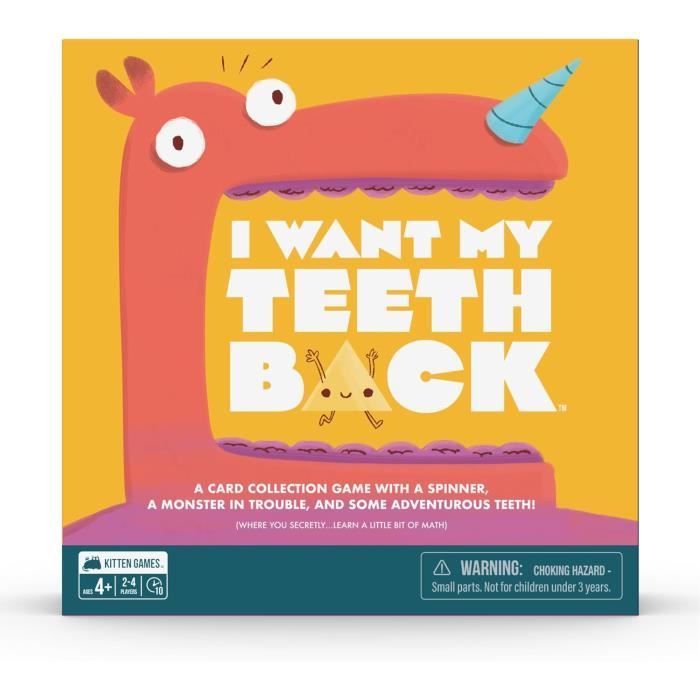 Jeu de plateau - I Want My Teeth Back - 57 cartes et nombreuses pièces ...