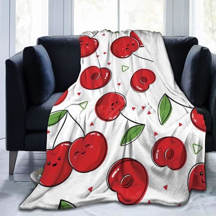 Couverture polaire de dessin animé de cerise de Kawaii, 60 "x50"[129 ...