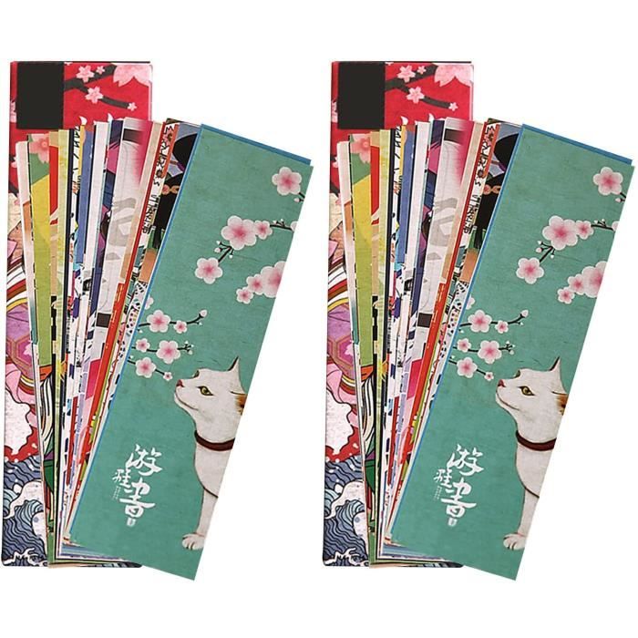 60 Feuilles Marque Page Papier, Marque Page Vintage Japonais Style ...