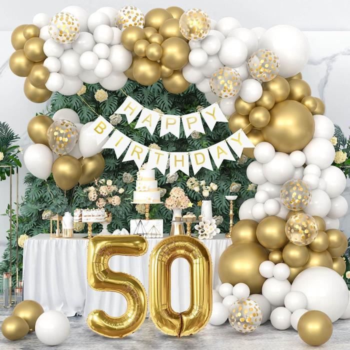 Decoration Anniversaire 50 Ans Femme Homme, Deco Anniversaire 50 Ans ...