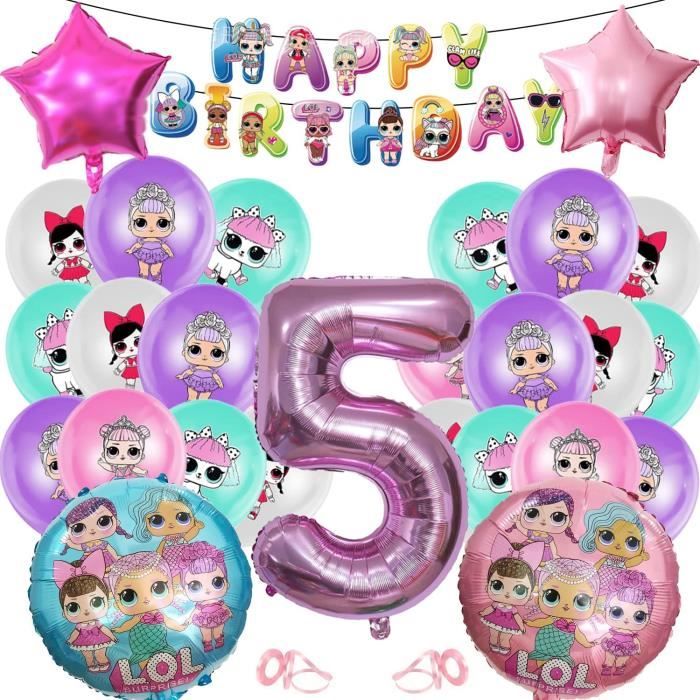 24Pcs Décorations D'Anniversaire Lol, Ballons En Aluminium De Poupée ...