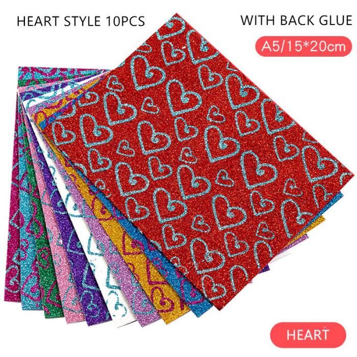 Ruban,Papier mousse A5 EVA pailleté avec colle arrière, autocollants ...