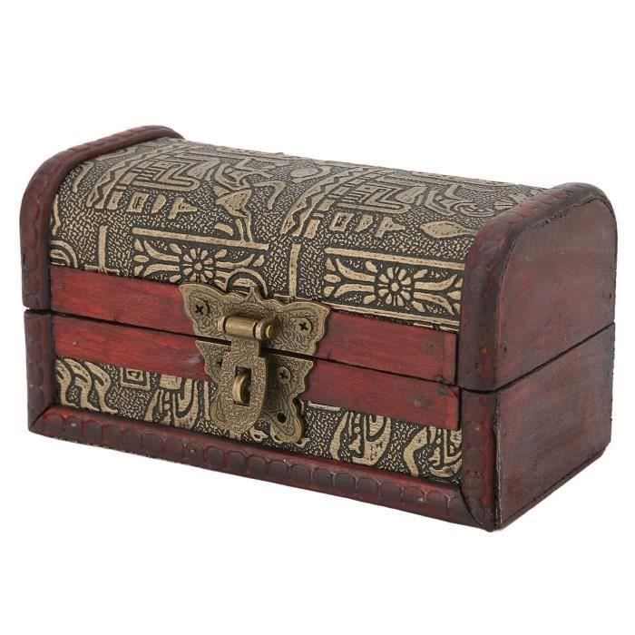 GD01704-boîte au trésor de pirate Boîte de rangement en bois vintage ...