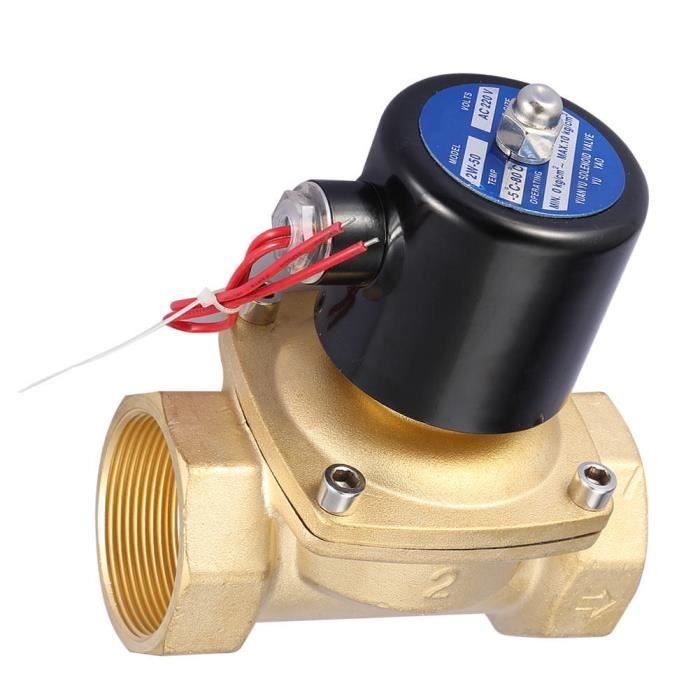Hililand électrovanne NC DN50 2 'électrovanne électrique en laiton à deux voies normalement ...
