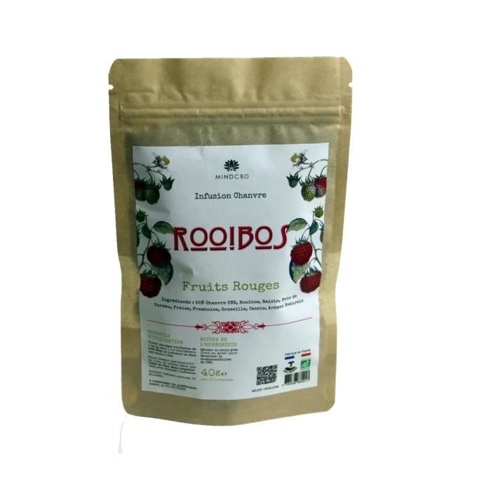 Infusion CBD Bio "ROOIBOS FRUITS ROUGES" MIND CBD, Chanvre (25%), 40g ...