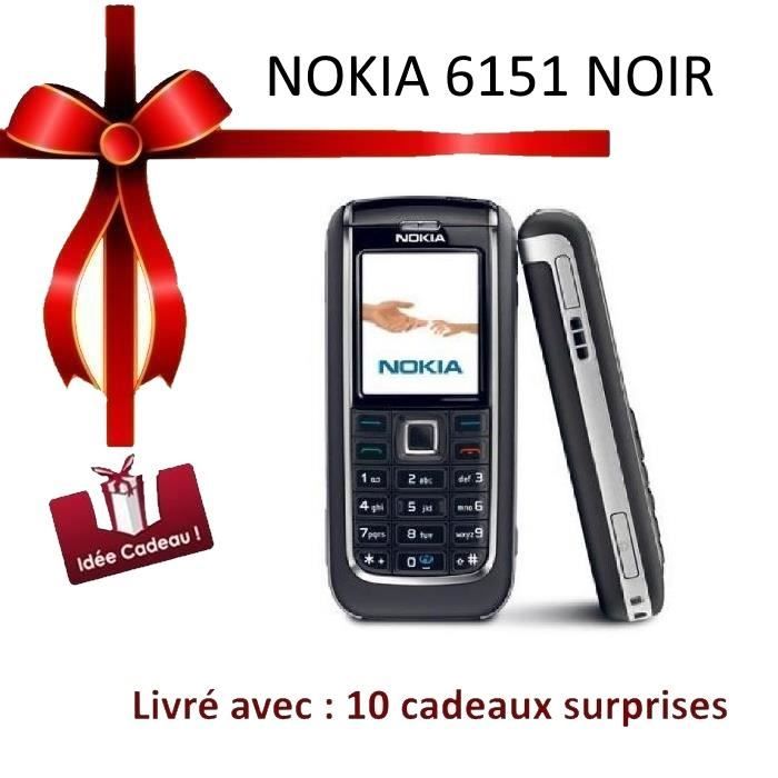 NOKIA 6151 NOIR DEBLOQUE + 10 CADEAUX SURPRISES - Cdiscount Téléphonie