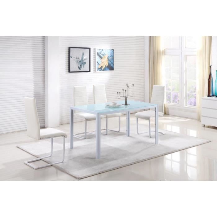 Superbe table à manger / 6 personnes, coul. Blanc - Cdiscount Maison