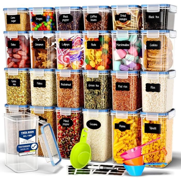 Boite De Rangement Cuisine Lot De 24 - Boites De Conservation ...