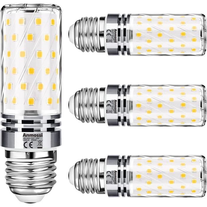 Ampoule Led E27 3000k,Ampoule Maïs LED 12W Équivaut à Ampoule Halogène ...