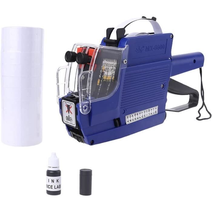 SHOTAY MX-6600 Pistolet d'étiquetage de prix avec étiquettes 2 lignes ...