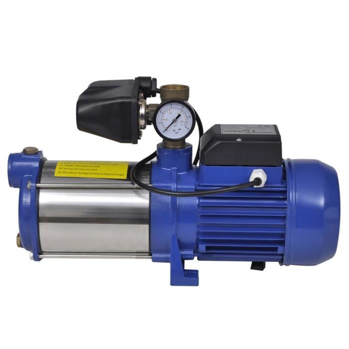 Pompe à jet avec manomètre 1300 W 5100 L-h Bleu - SURENHAP - J08125 ...
