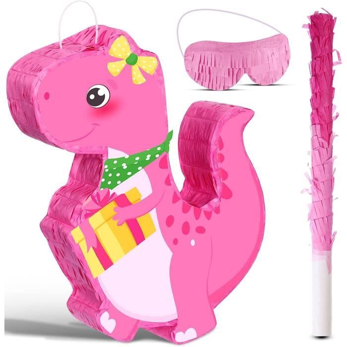 Set De Pinata De Dinosaure Pinata Sur Thème De Dinosaure Rose Avec ...