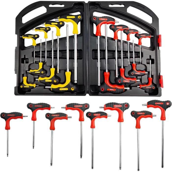 16 Pièces Jeu De Clé Allen, 8 Clés Males Six Pans À Tête Sphérique Und ...