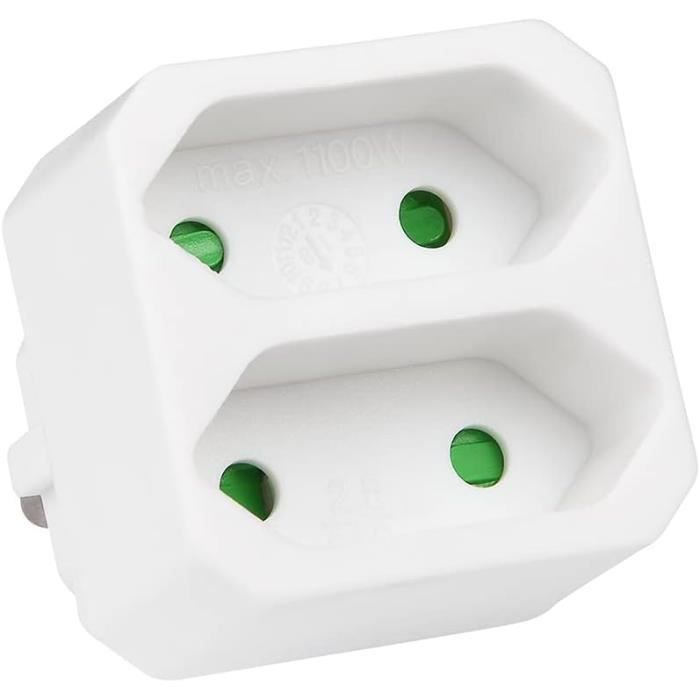 Heitech Double multiprise avec sécurité enfant - Multiprise sans ...