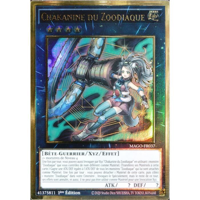 Carte YU-GI-OH MAGO-FR037 Chakanine Du Zoodiaque Gold Rare NEUF FR - Cdiscount Jeux - Jouets