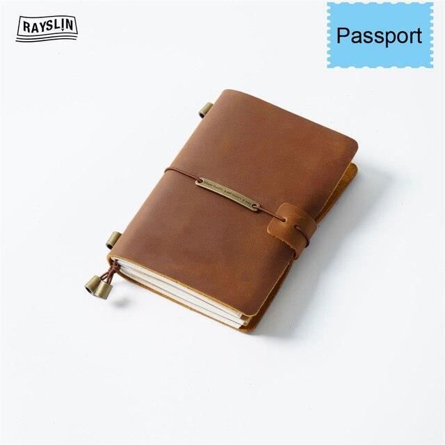 CAHIER,brown passport-TN106--Carnet de notes en cuir véritable, fait à ...