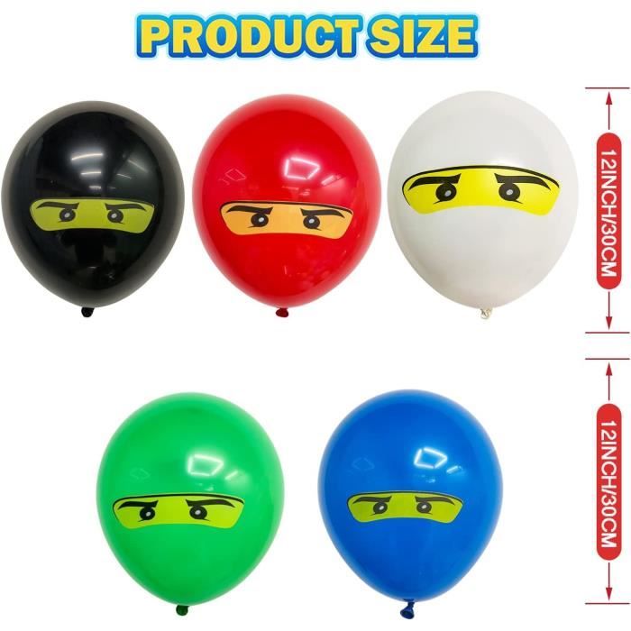 Ballons Ninjago, 30 Ballons En Latex, Pour Fête D'Anniversaire Enfant ...