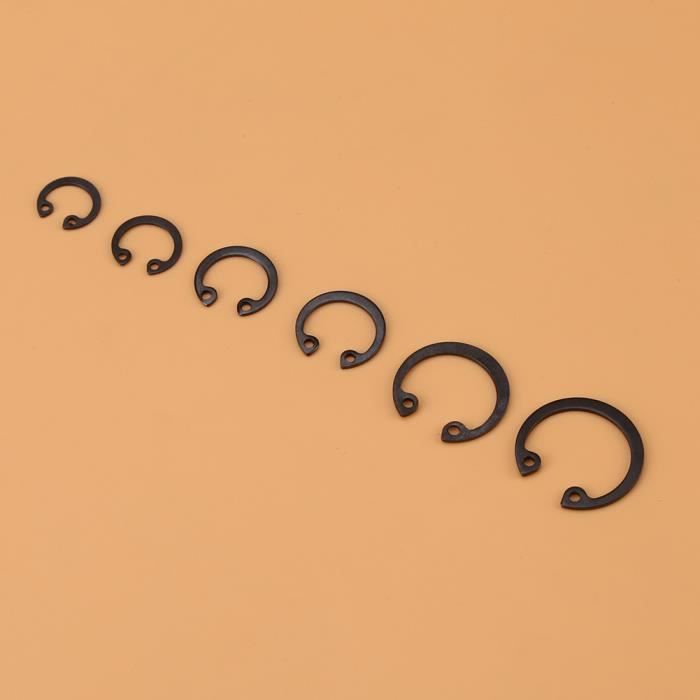 GOTOTOP Anneau élastique 100pcs Jeu d'assortiment de Circlips Anneau de ...