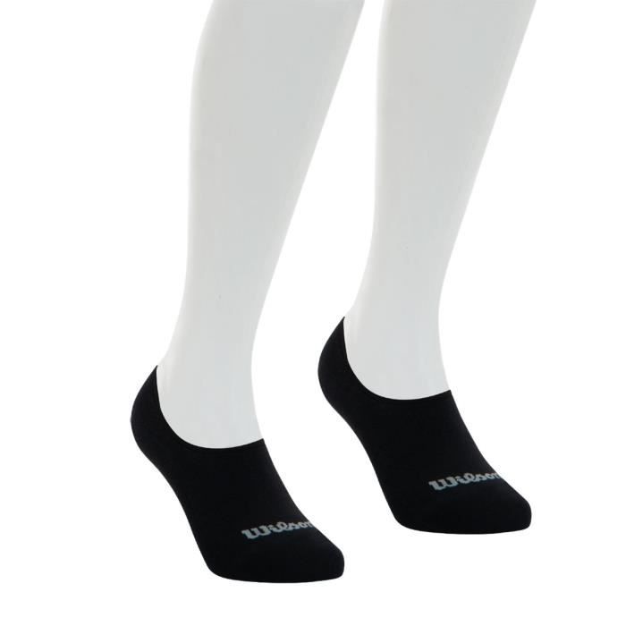 Lot de 2 paires de socquettes invisibles femme Essentiel Wilson Noir ...