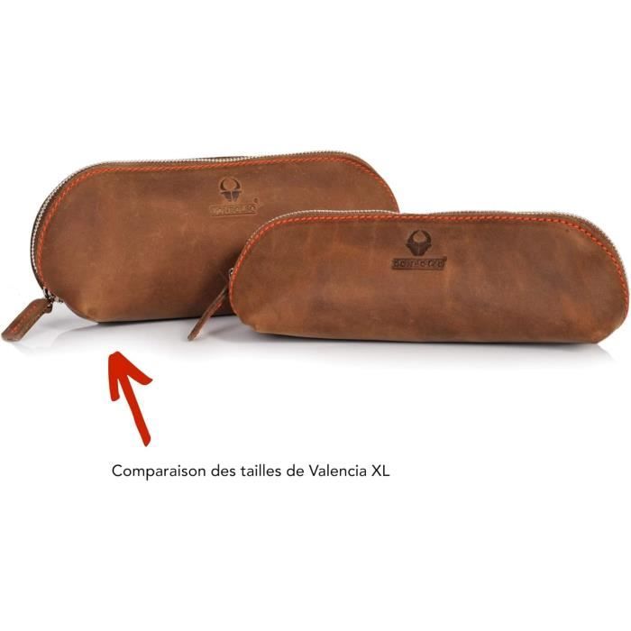 Trousse Crayon Valence | Trousse Scolaire En Vintage Cuir Pour Hommes Et Femmes | Plumier Pour L ...