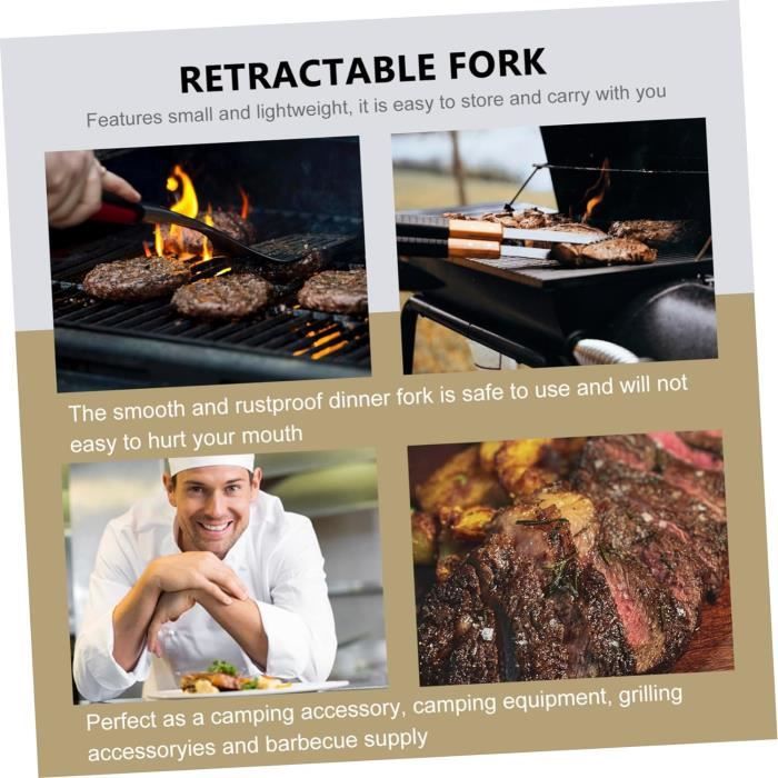 Ensemble de 3 pièces barbecue télescopique repas dinde crochet barbecue ...