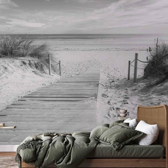 Papier Peint Panoramique Plage Mer 350x256 cm - Décoration murale ...