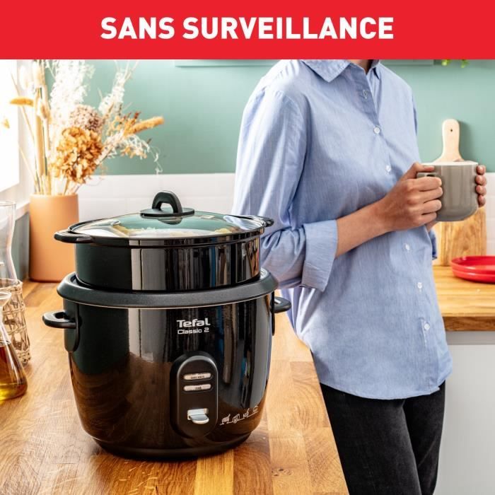 Tefal, Classic 2, Cuiseur à riz automatique, 5 L, 1,5 kg de riz ...