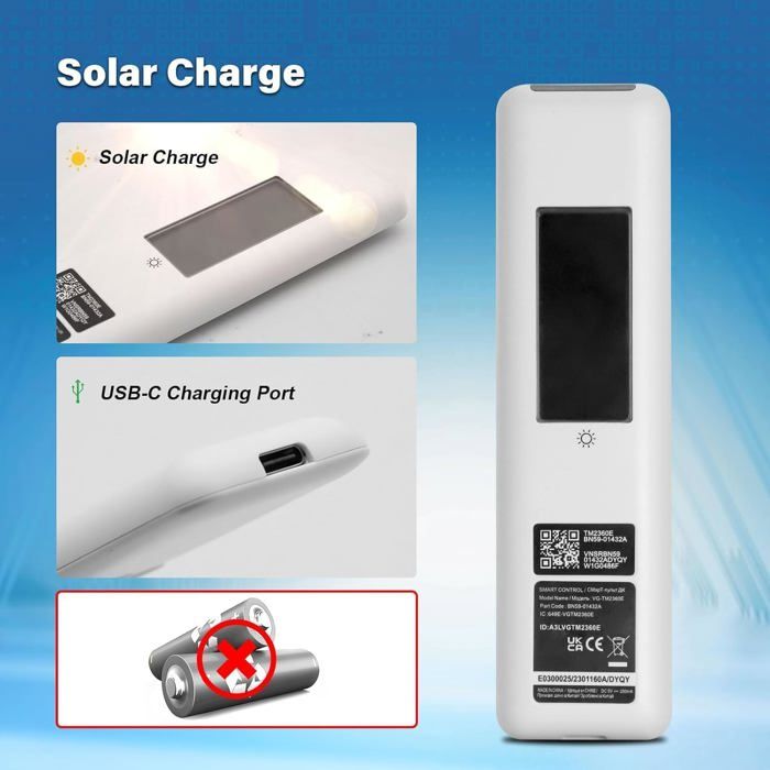 Bn59-01432A Replacement Solar Voice Remote Control For Smart Tv ...