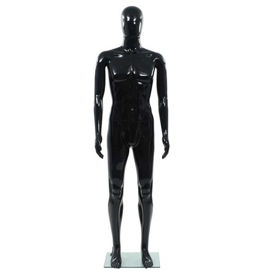 Mannequin présentation-Mannequin homme corps complet base verre Noir ...