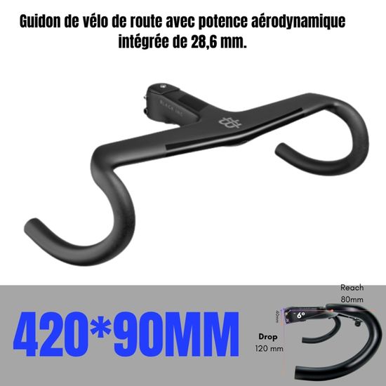 Guidon aérodynamique intégrée de 28.6mm 420X90 - Cdiscount Auto
