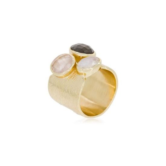 Bague dorée "Carmen" Doré - Achat / Vente bague - anneau Bague dorée ...