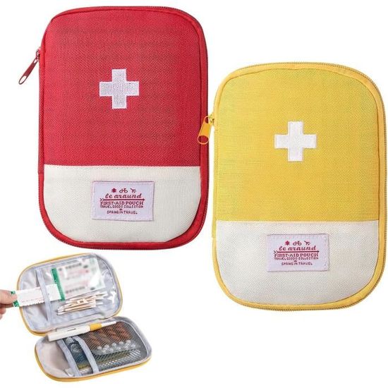 Trousse De Secours Portable 2 Pièces Trousse Secours Vide,Mini Trousse Premier Secours Vide Sac ...